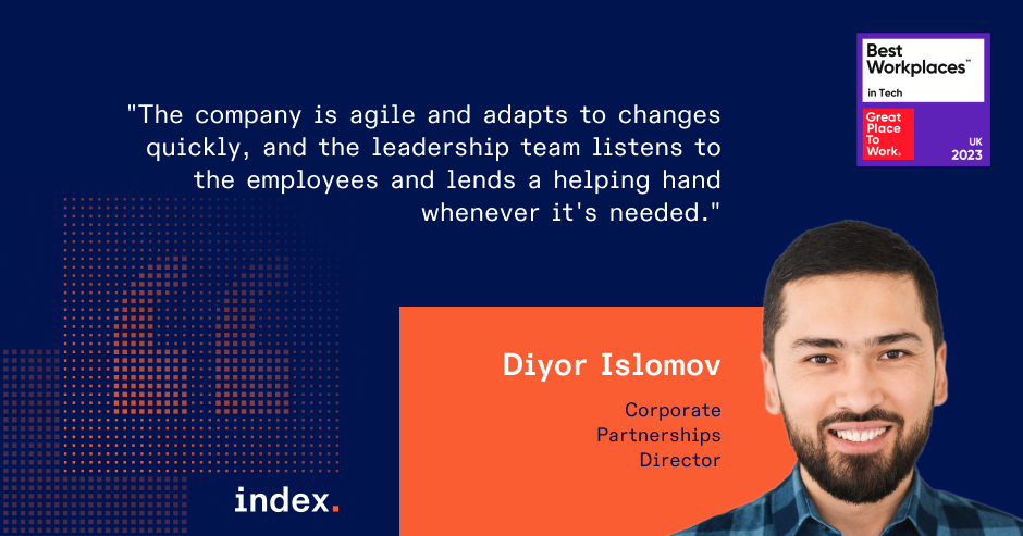 Index.dev is named one of the UK’s Best Workplaces in Tech™ industry