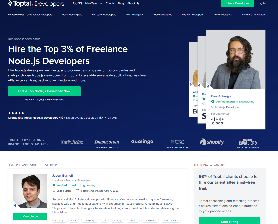 Top 7 Platforms to Hire Node.js Developers in the USA [2026]